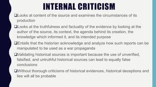 Introduction to History: definition,issues,sources and methodology | PPTX