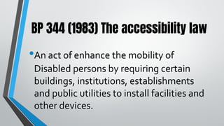 PHILIPPINE-LAWS-FOR-PWDs.pptx (1).pdf inclusive | PDF