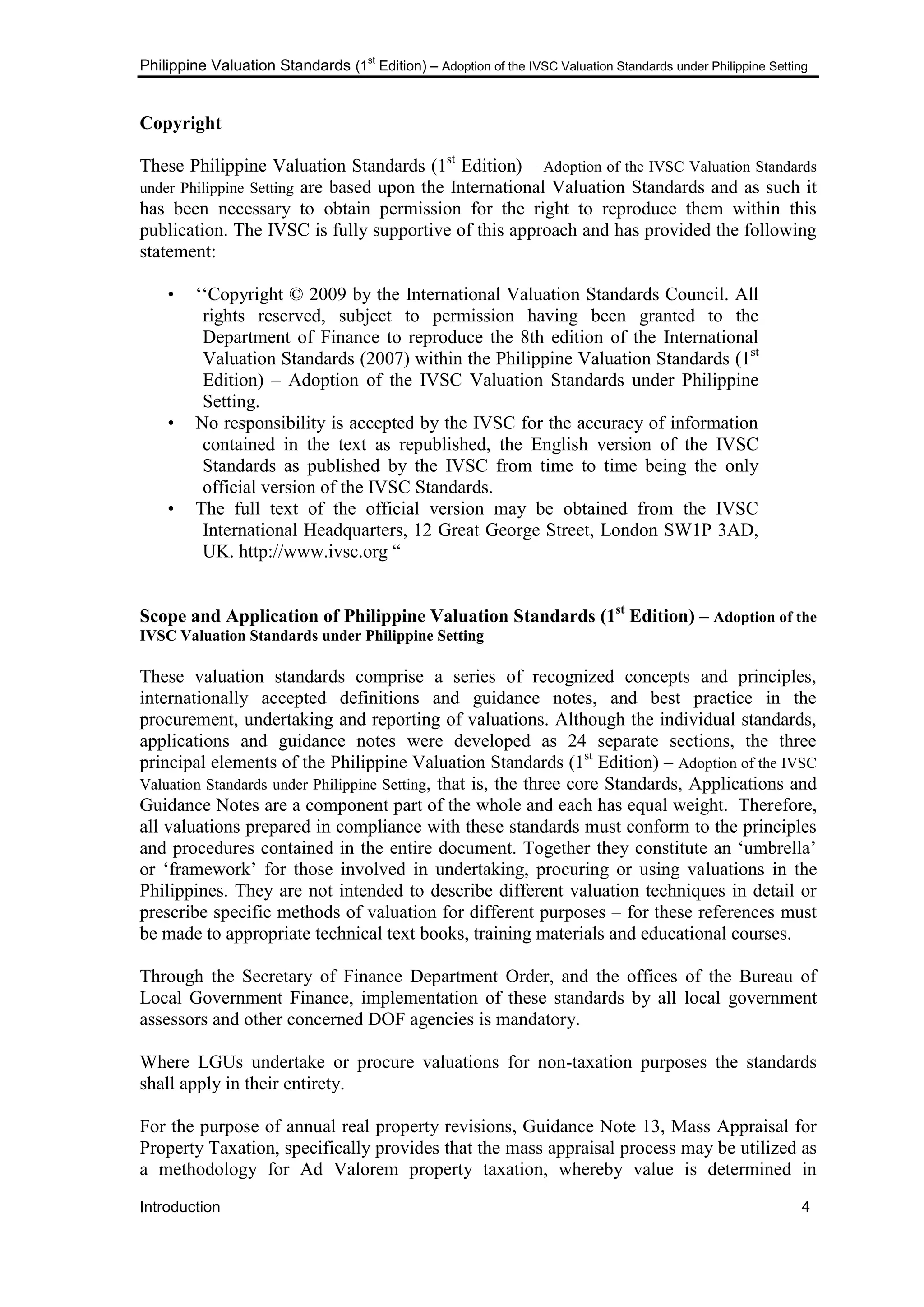 Philippine Valuation Standards Manual | PDF