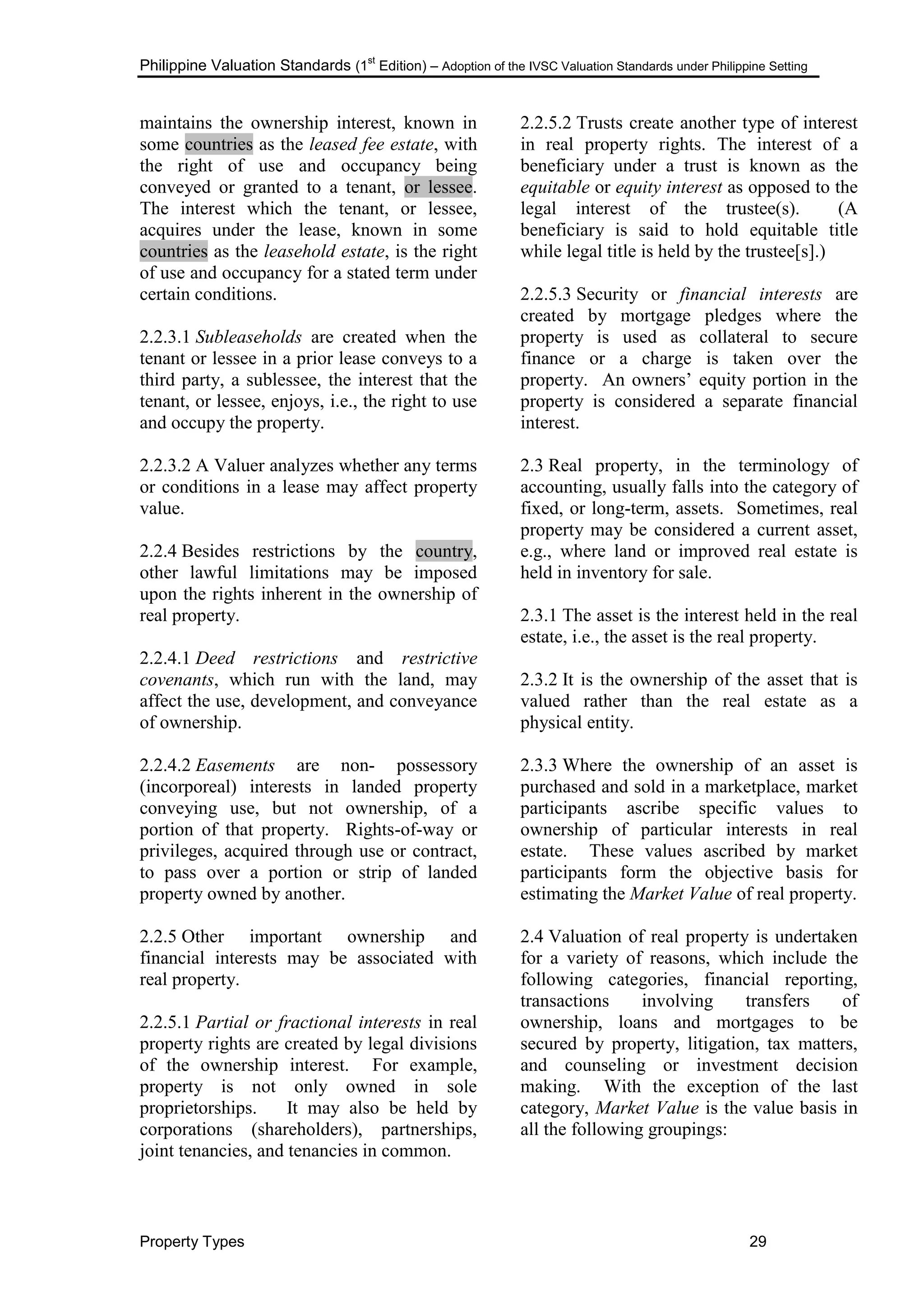 Philippine Valuation Standards Manual | PDF