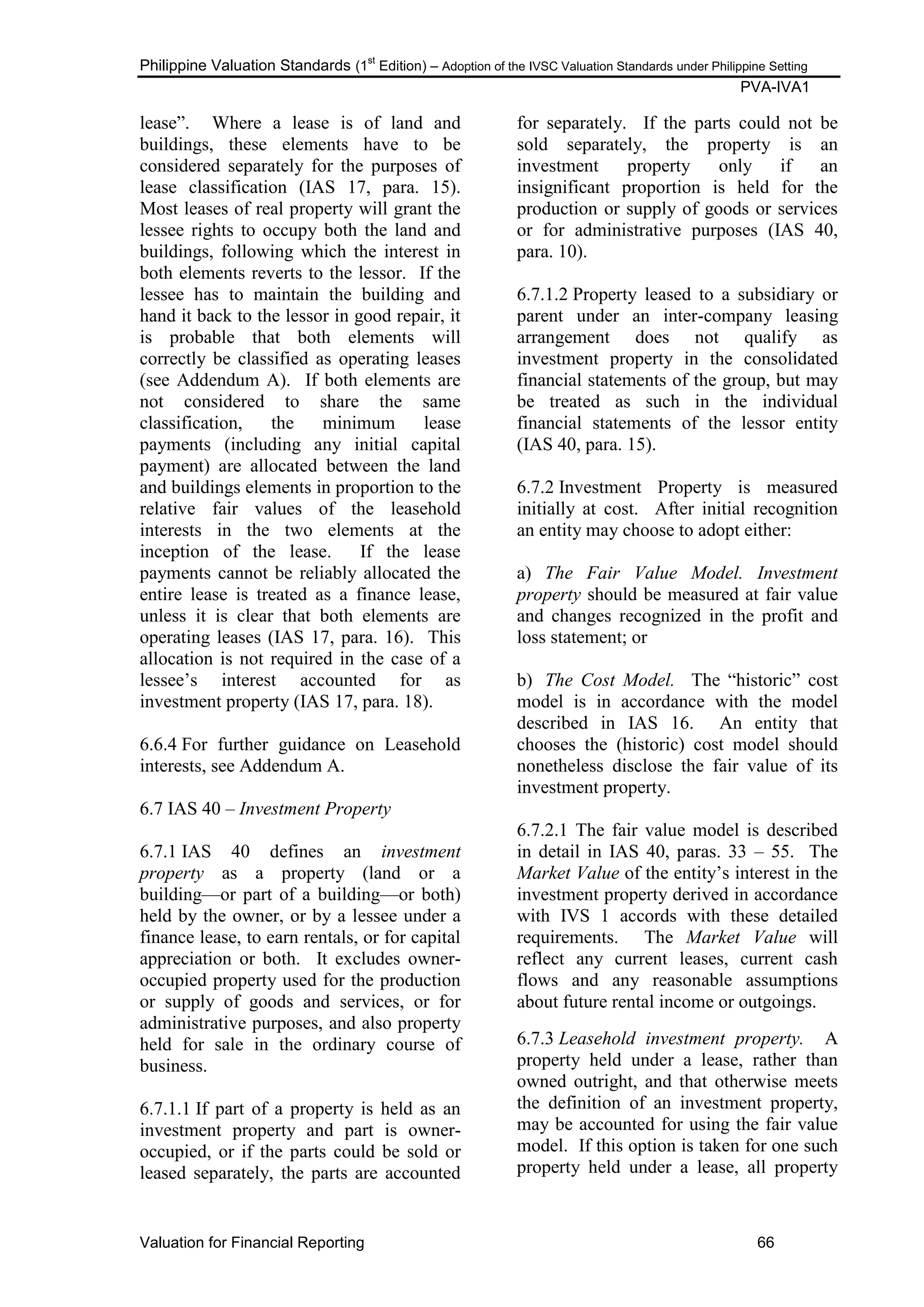 Philippine Valuation Standards Manual | PDF