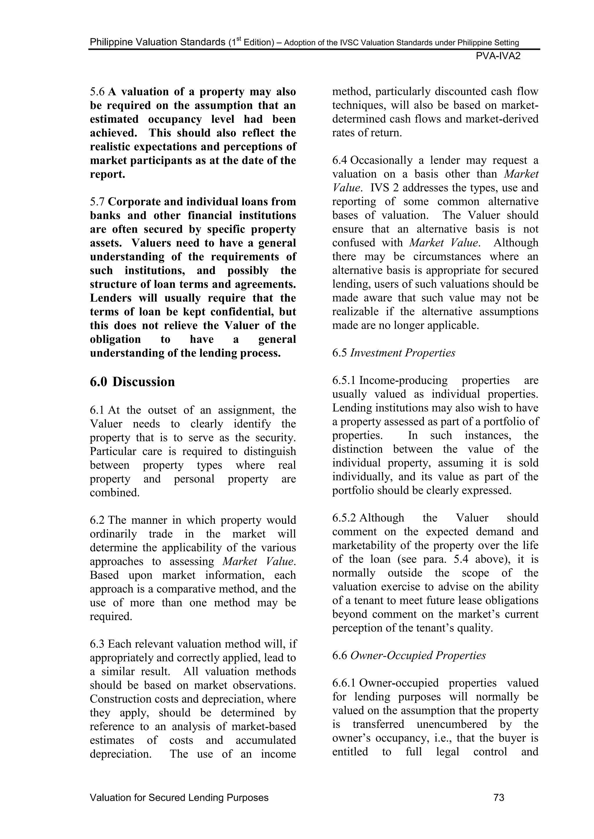 Philippine Valuation Standards Manual | PDF