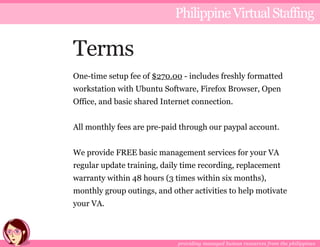 Philippine virtual-staffing-rate-sheet-2010-only | PDF