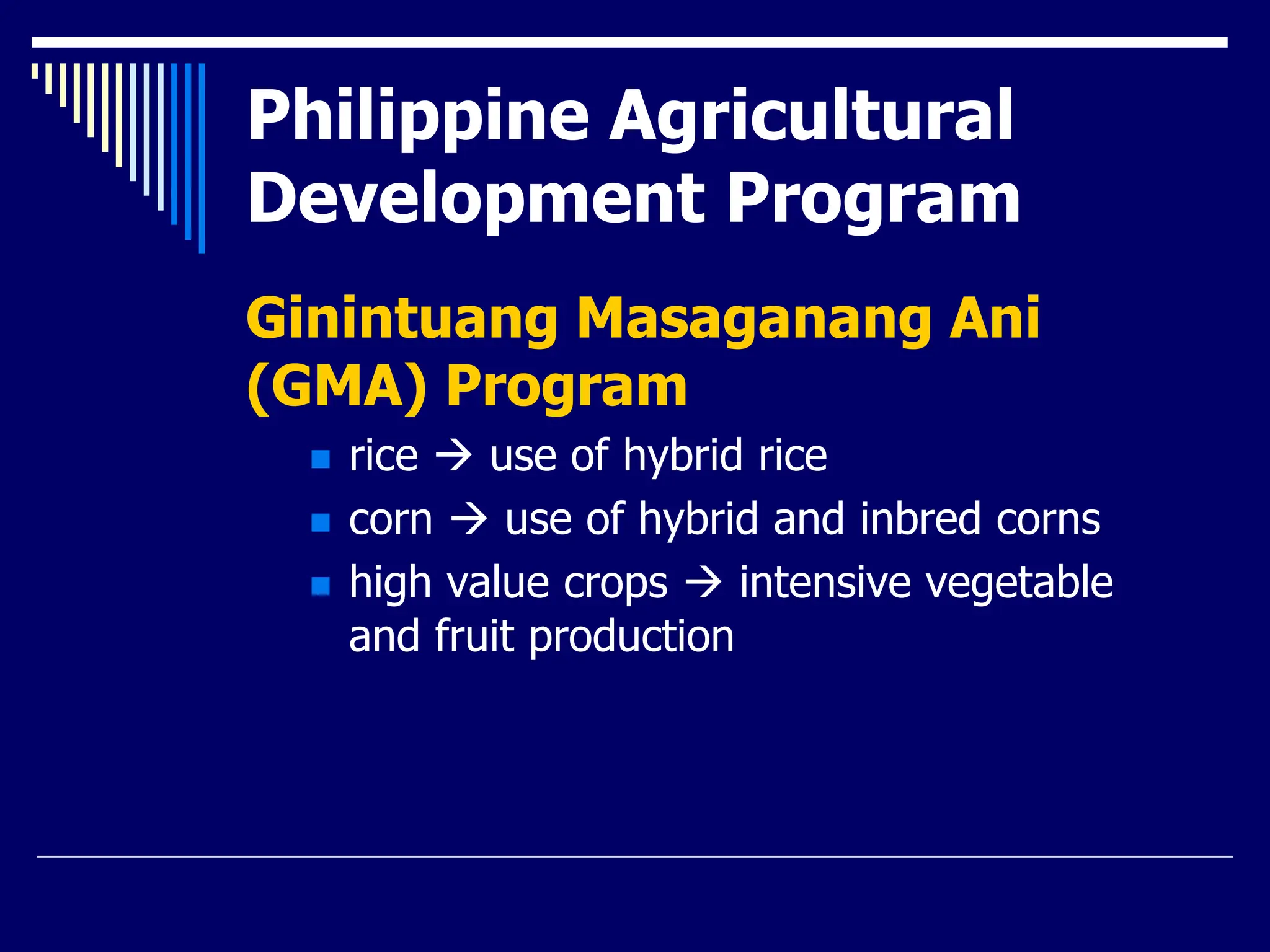 Agriculture in the Philippine Setting ppt | PPT