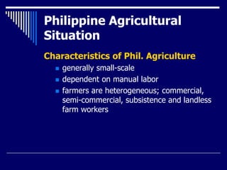 Agriculture in the Philippine Setting ppt | PPT
