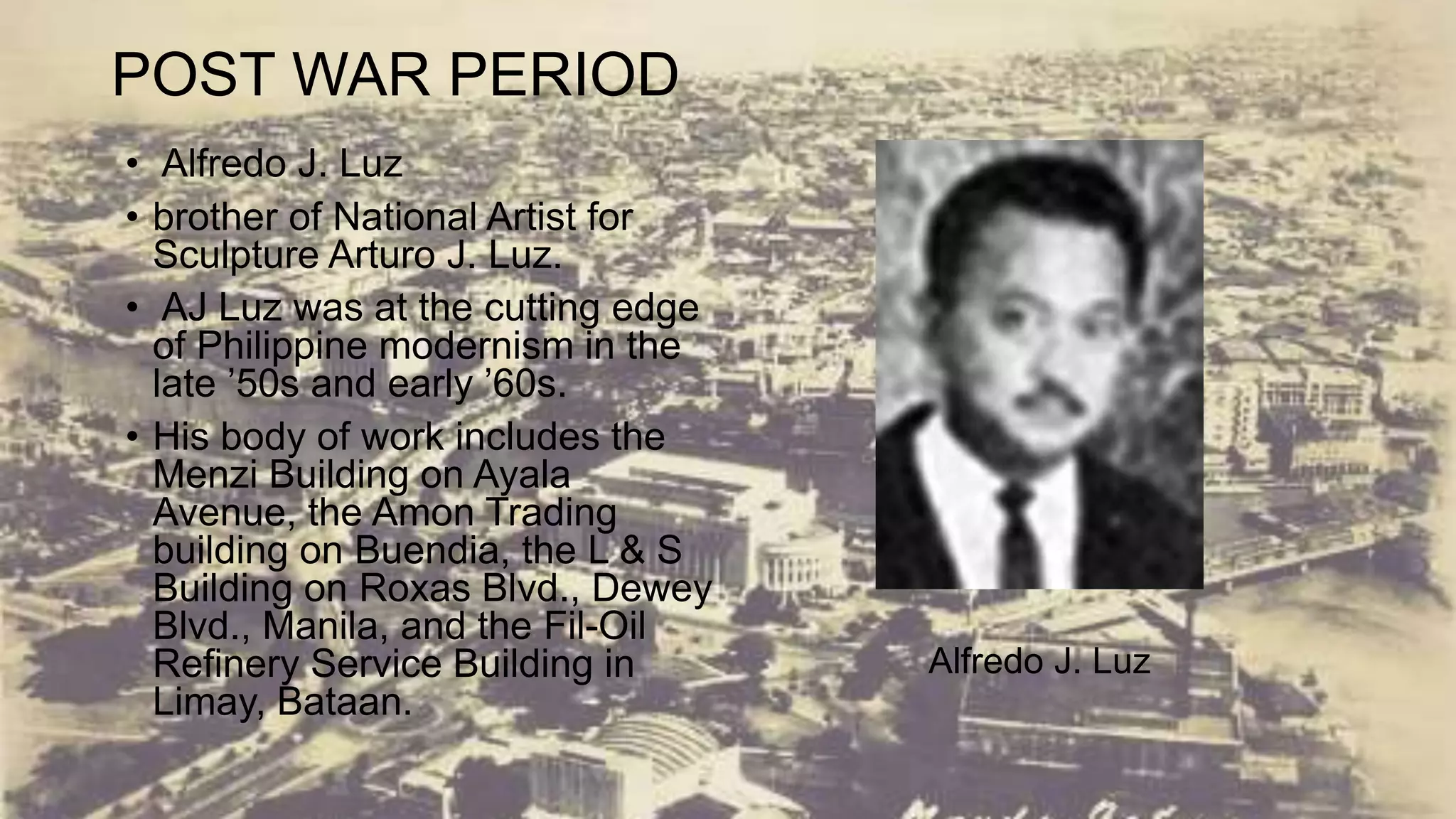 Philippine architecture ( post war period ) | PPTX