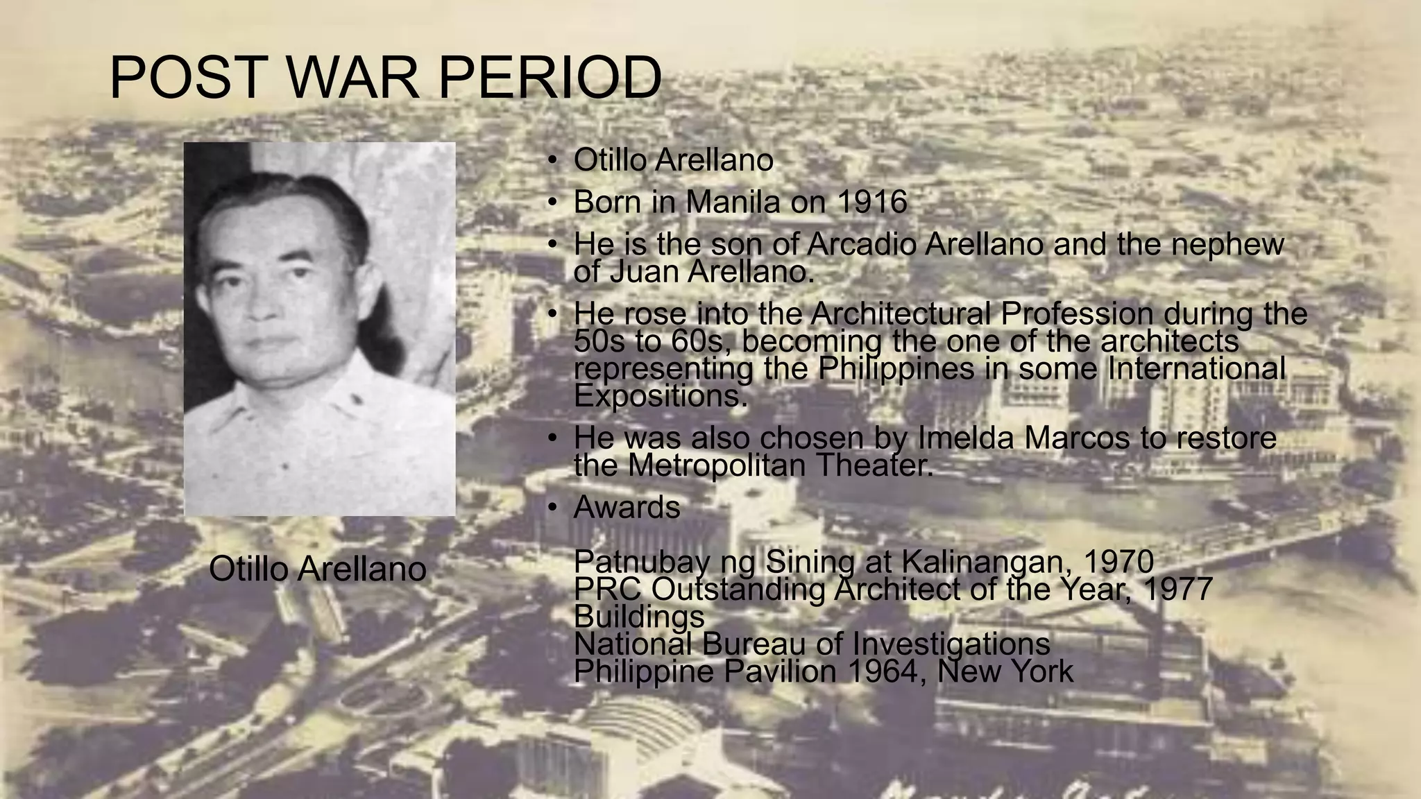 Philippine architecture ( post war period ) | PPTX