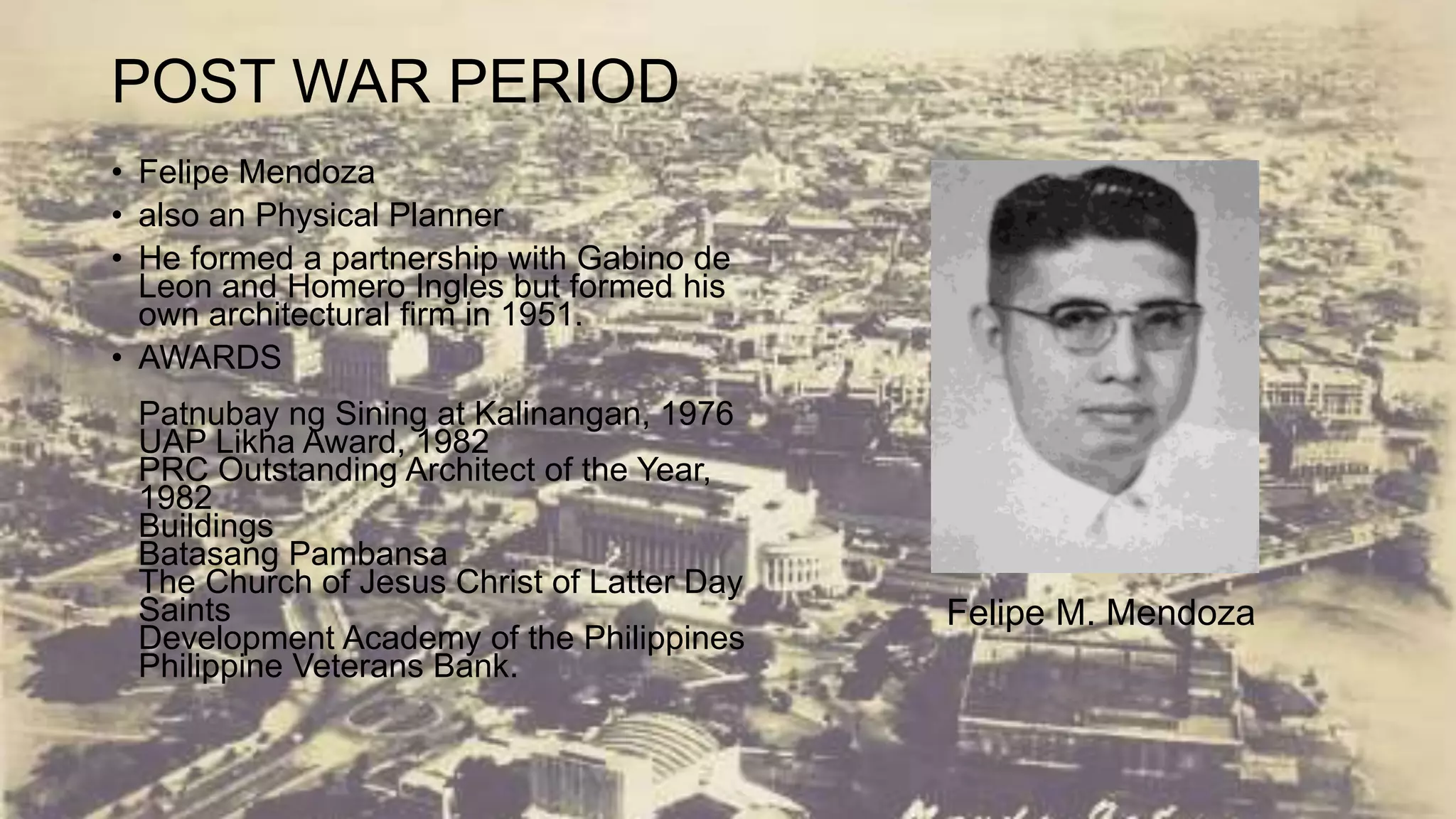 Philippine architecture ( post war period ) | PPTX