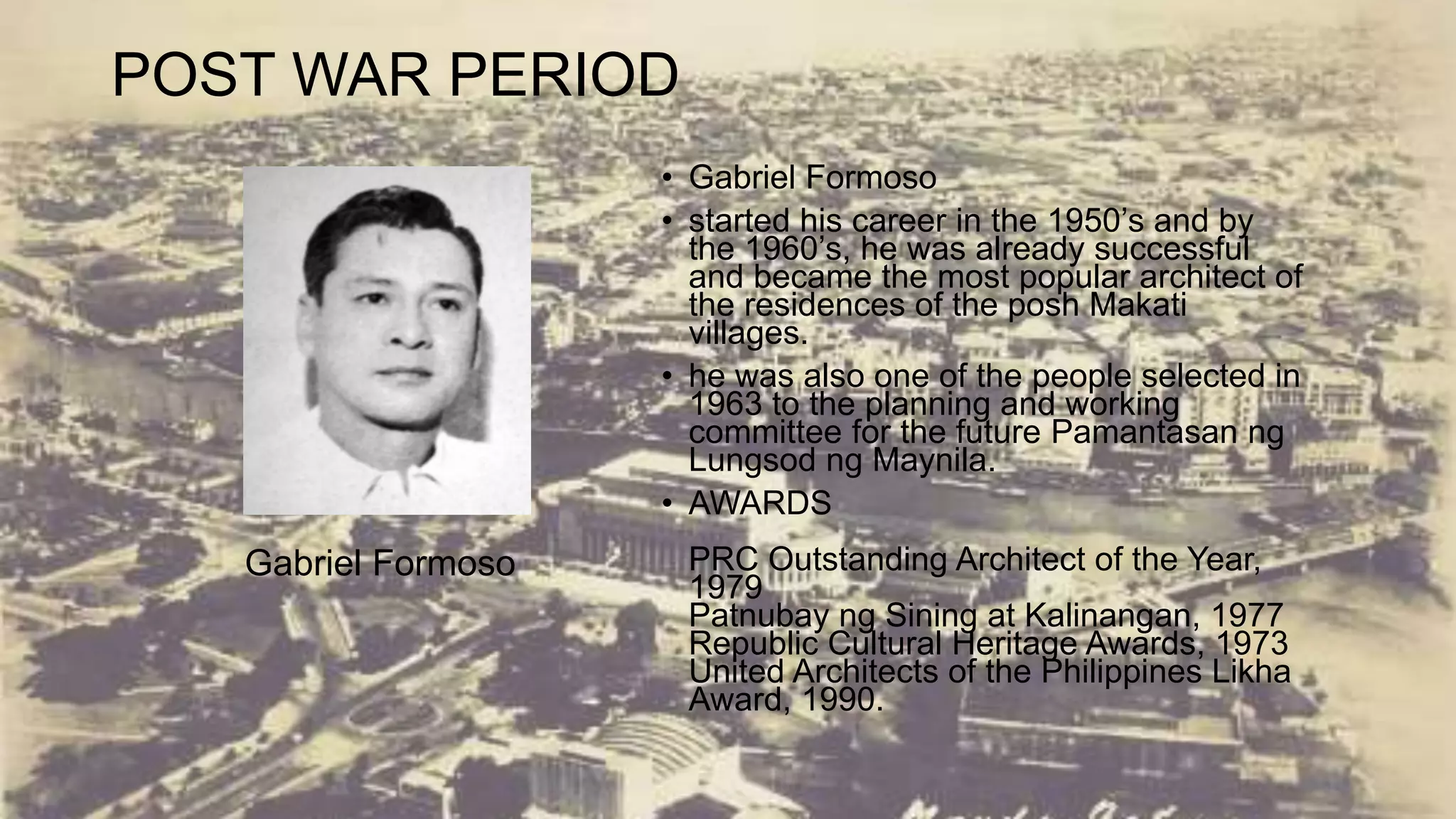 Philippine architecture ( post war period ) | PPTX