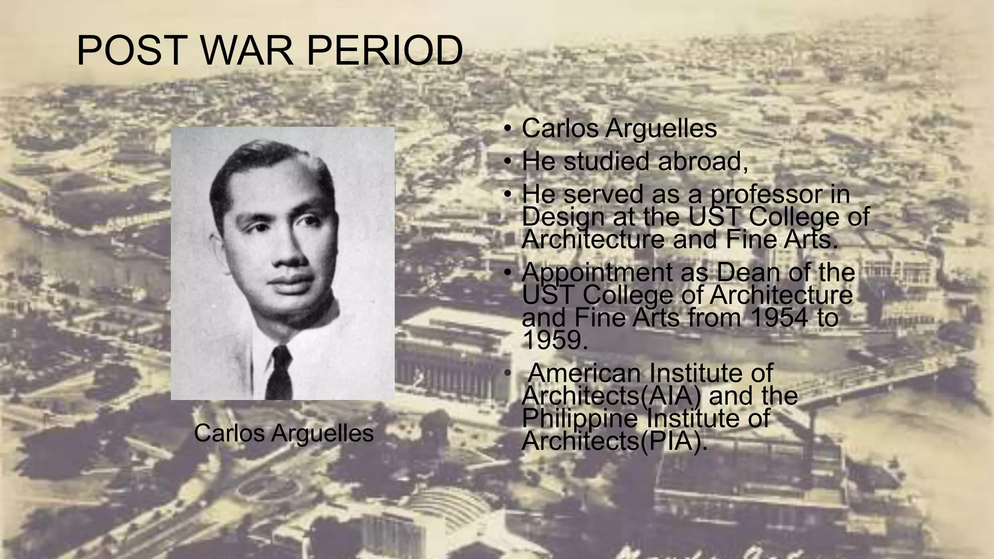 Philippine architecture ( post war period ) | PPTX