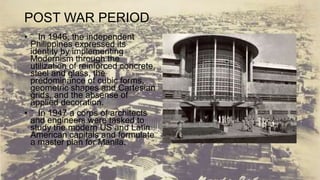 Philippine architecture ( post war period ) | PPTX