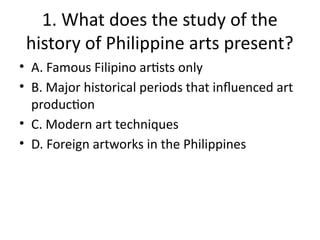 CPAR Class Philippine_Arts_Quiz (Sample) | PPTX