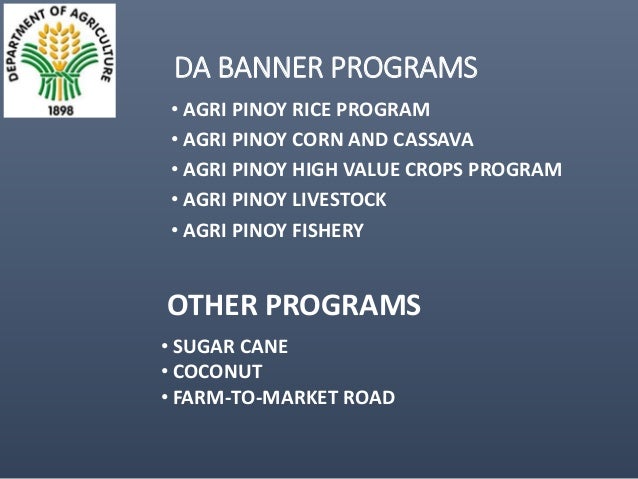 The Philippine Department Of Agriculture And Its Cassava Industry Roa