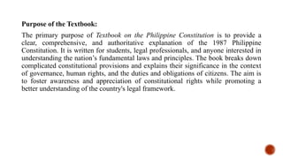 Philippine Constitution power point presentation | PPTX