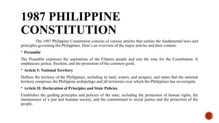 Philippine Constitution power point presentation | PPTX