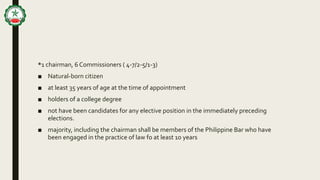 Philippine Constitution - ARTICLE IX - Constitutional Commissions | PPTX