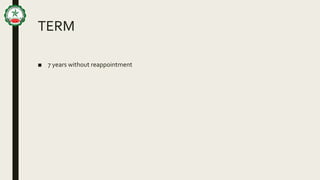 Philippine Constitution - ARTICLE IX - Constitutional Commissions | PPTX