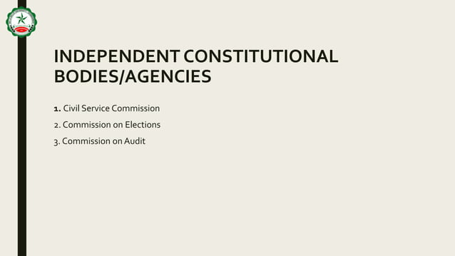 Philippine Constitution - ARTICLE IX - Constitutional Commissions | PPTX