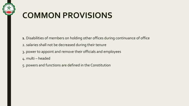 Philippine Constitution - ARTICLE IX - Constitutional Commissions | PPTX