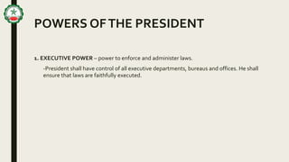 Philippine Constitution - Article VII - Executive Department | PPTX