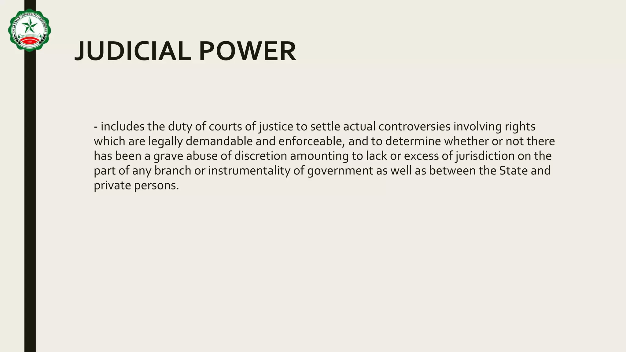 Philippine Constitution - Article VIII - Judicial Department | PPTX