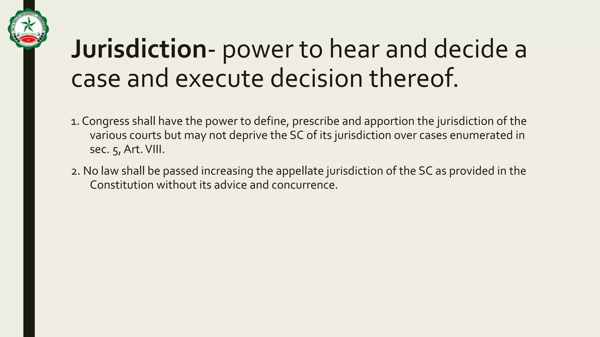 Philippine Constitution - Article VIII - Judicial Department | PPTX