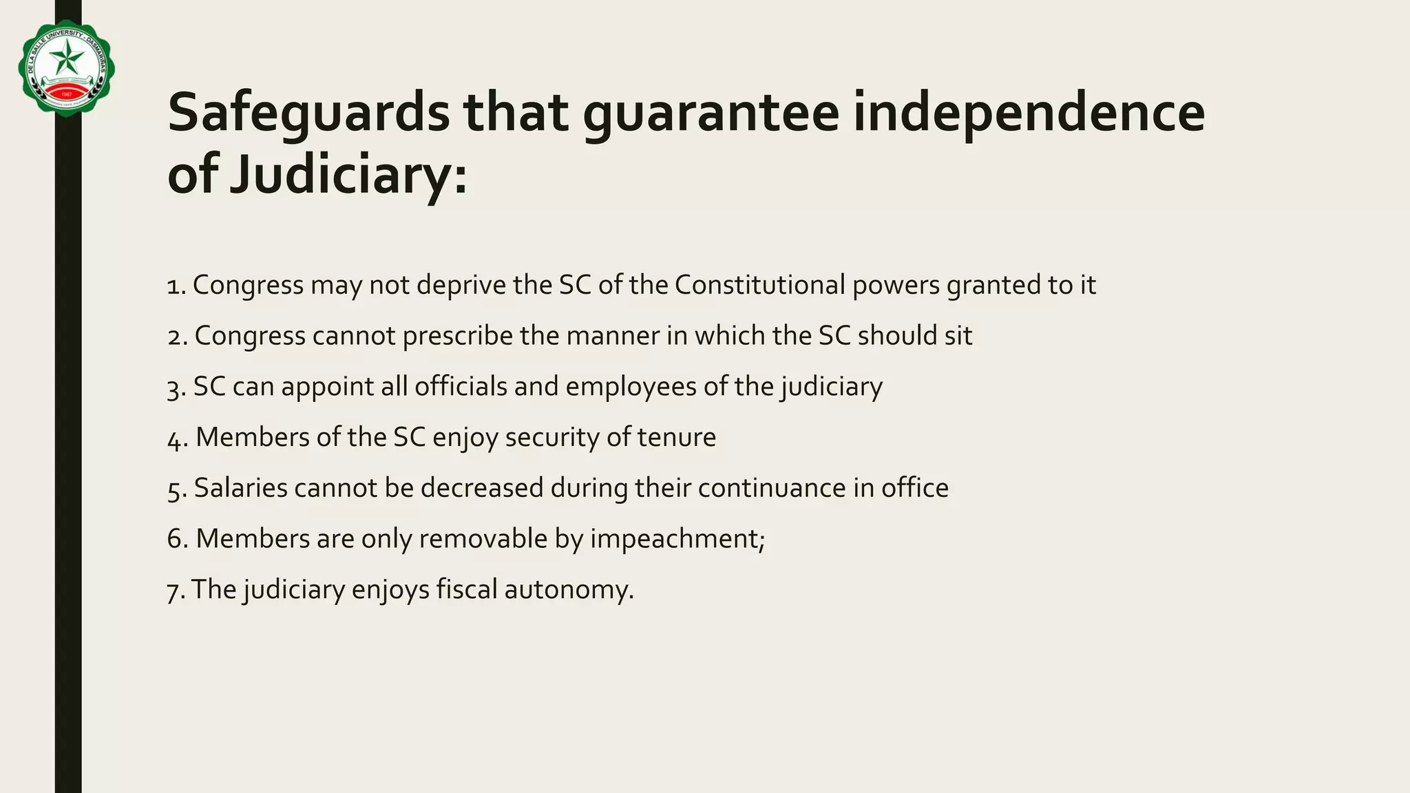 Philippine Constitution - Article VIII - Judicial Department | PPTX