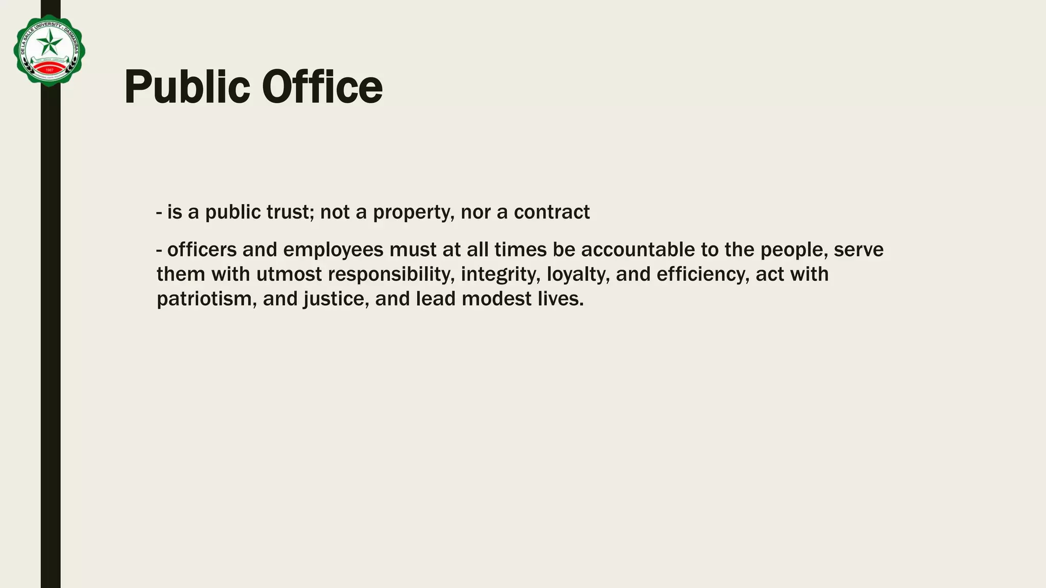 Philippine Constitution - Article XI - Accountability of Public ...