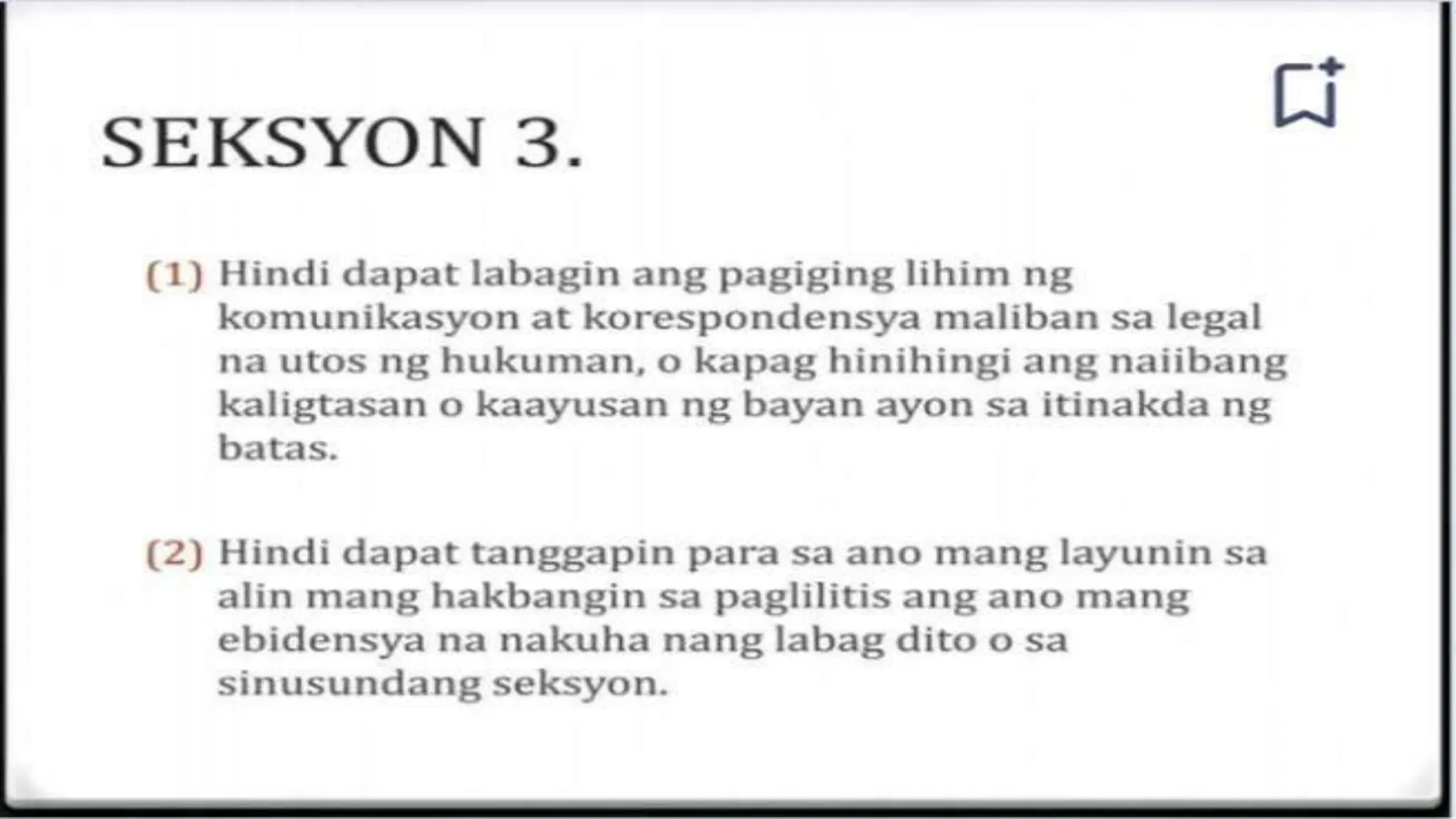 PHILIPPINE CONSTITUTION 1987 ARTICLE 3 SEC Final.pptx