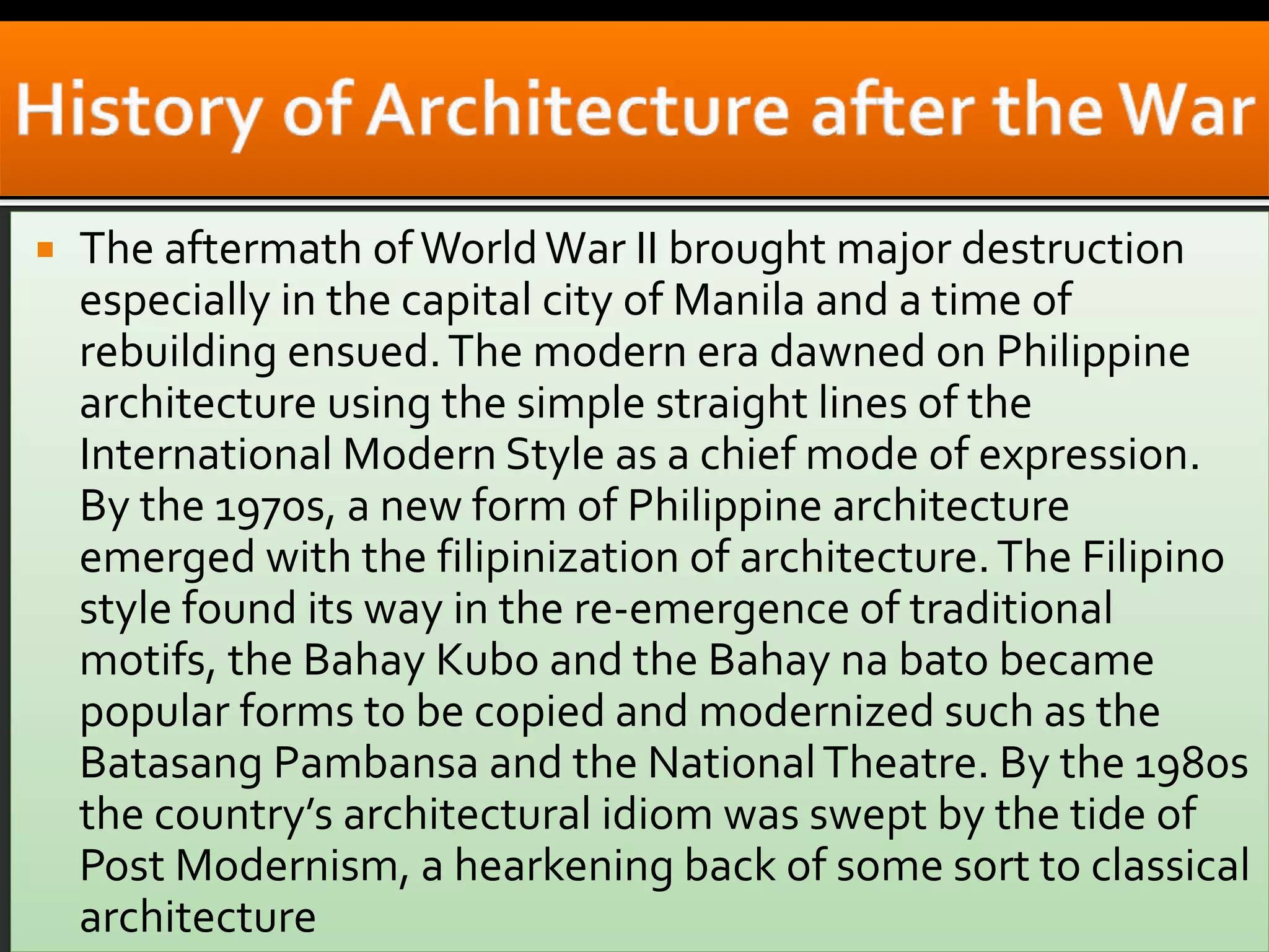 Philippine Contemporary Architecture | PPTX