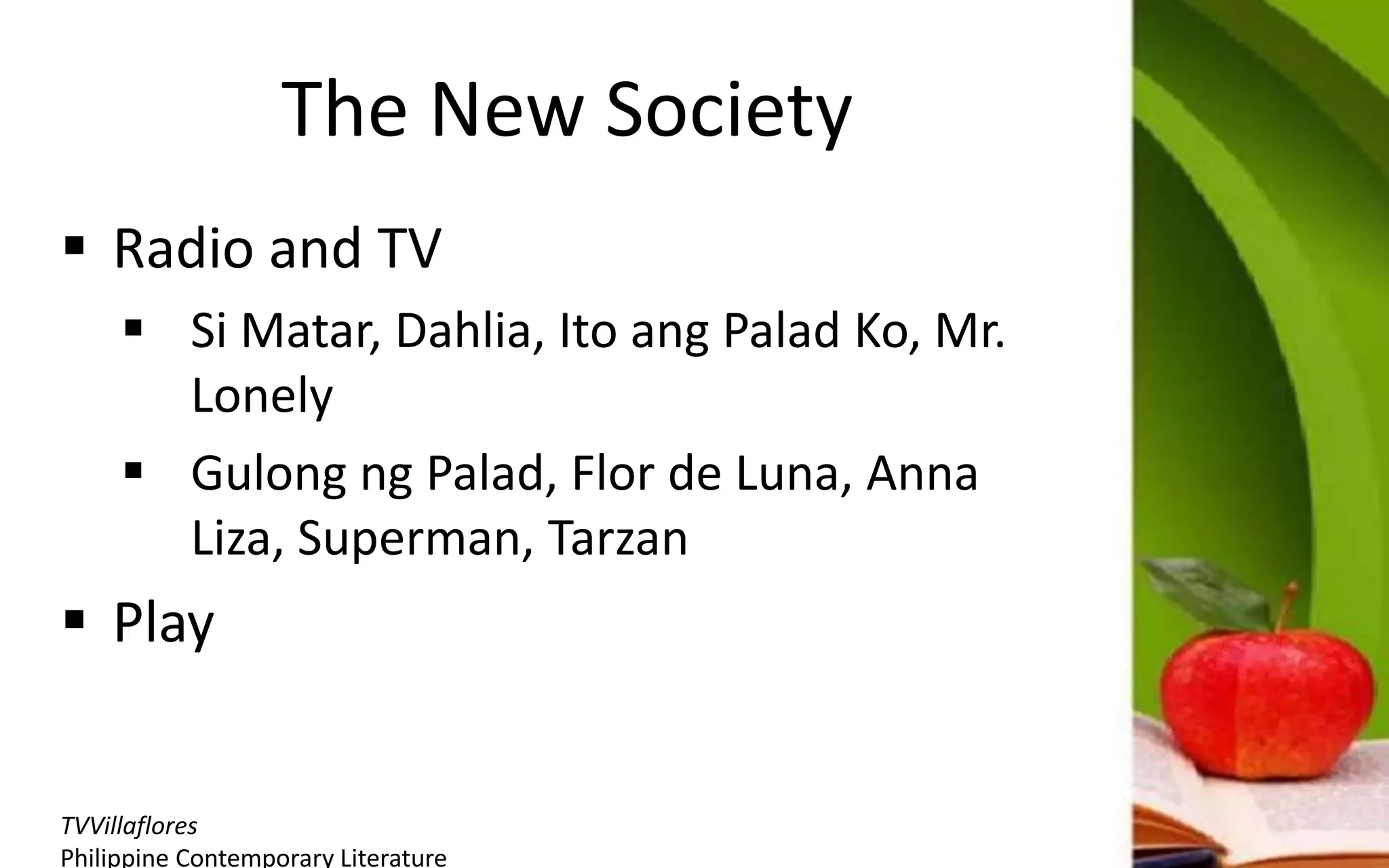 Philippine contemporary literature | PPTX