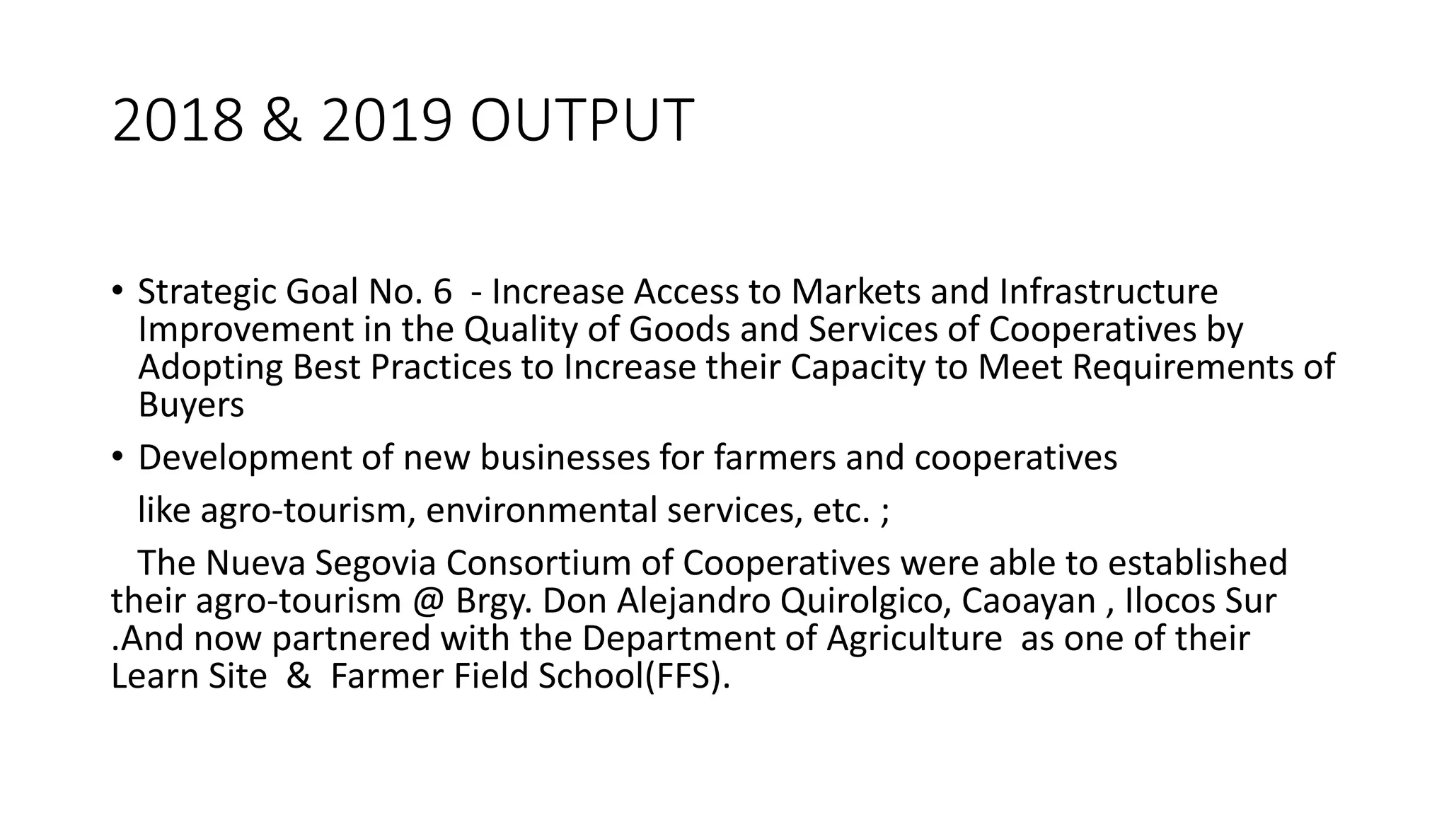 Philippine Cooperative Development Plan Output | PPT