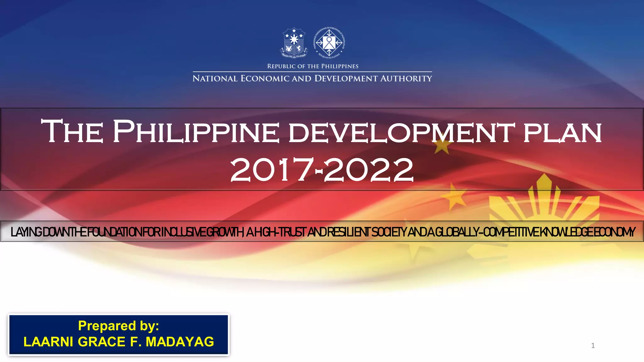 Philippine Development Plan oral report (madayag, laarni grace f.) | PDF