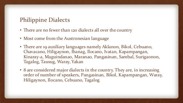 Philippine Dialects