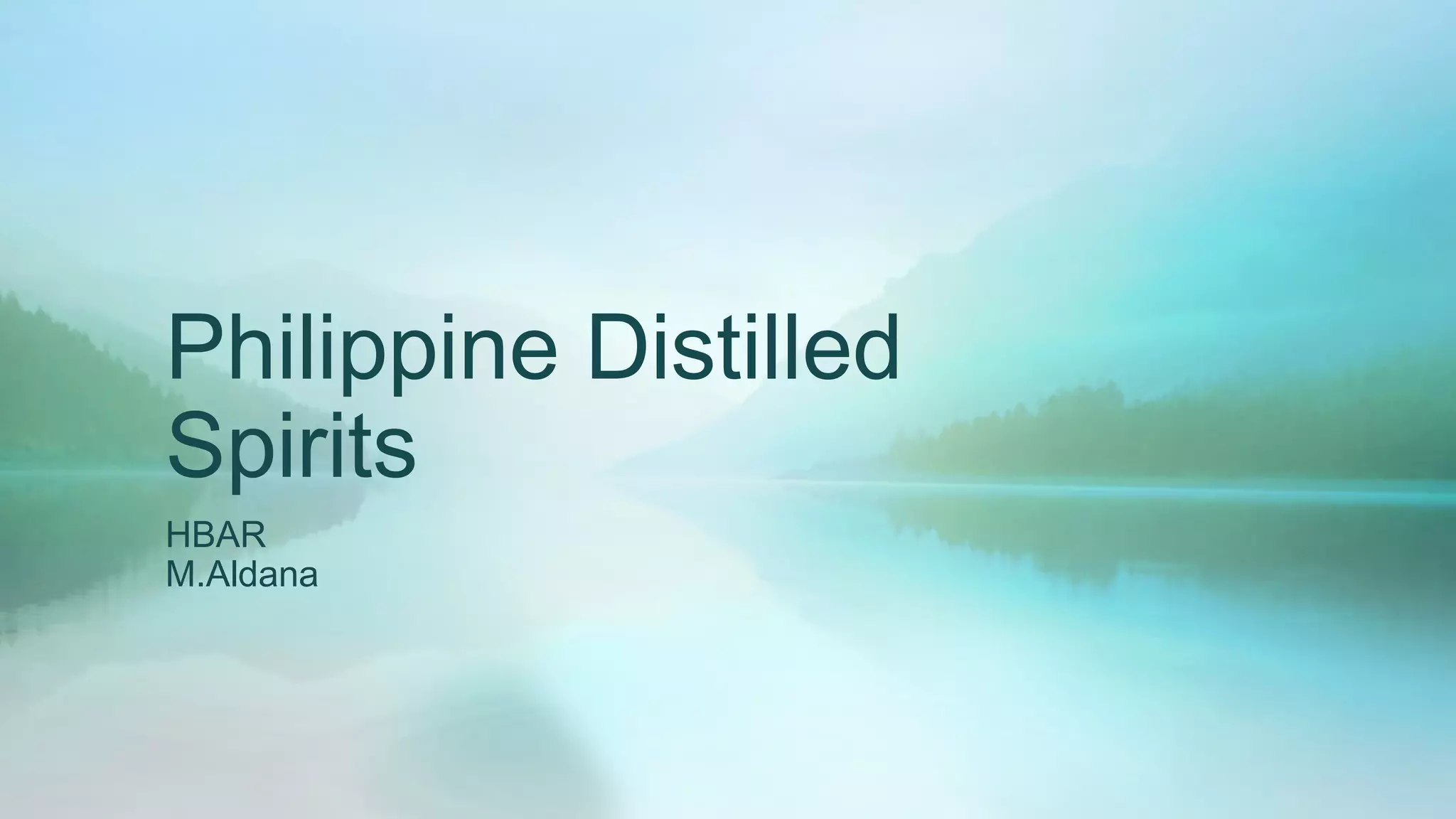 Philippine distilled spirits | PPT