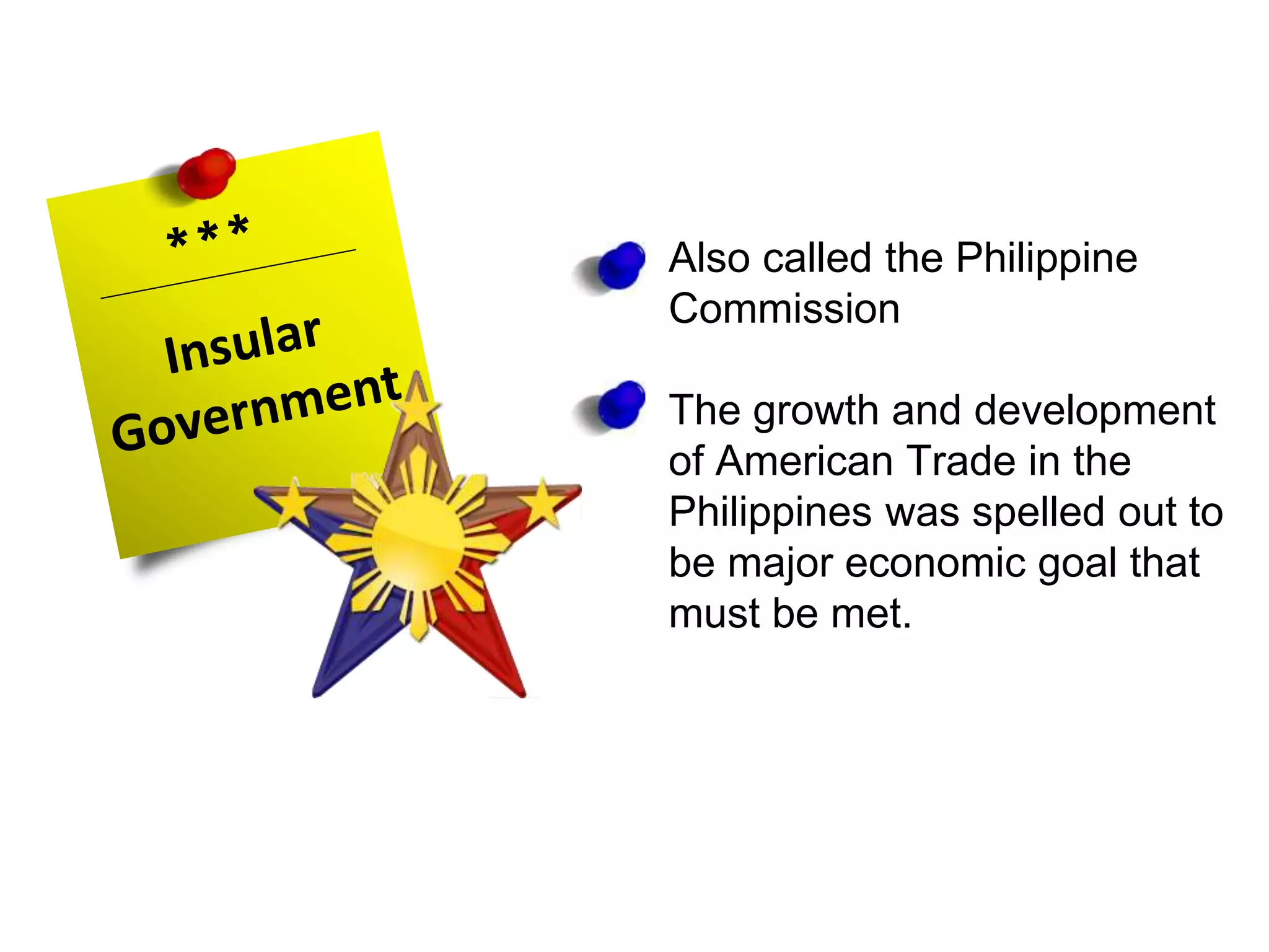 Philippine economy during american period | PPTX