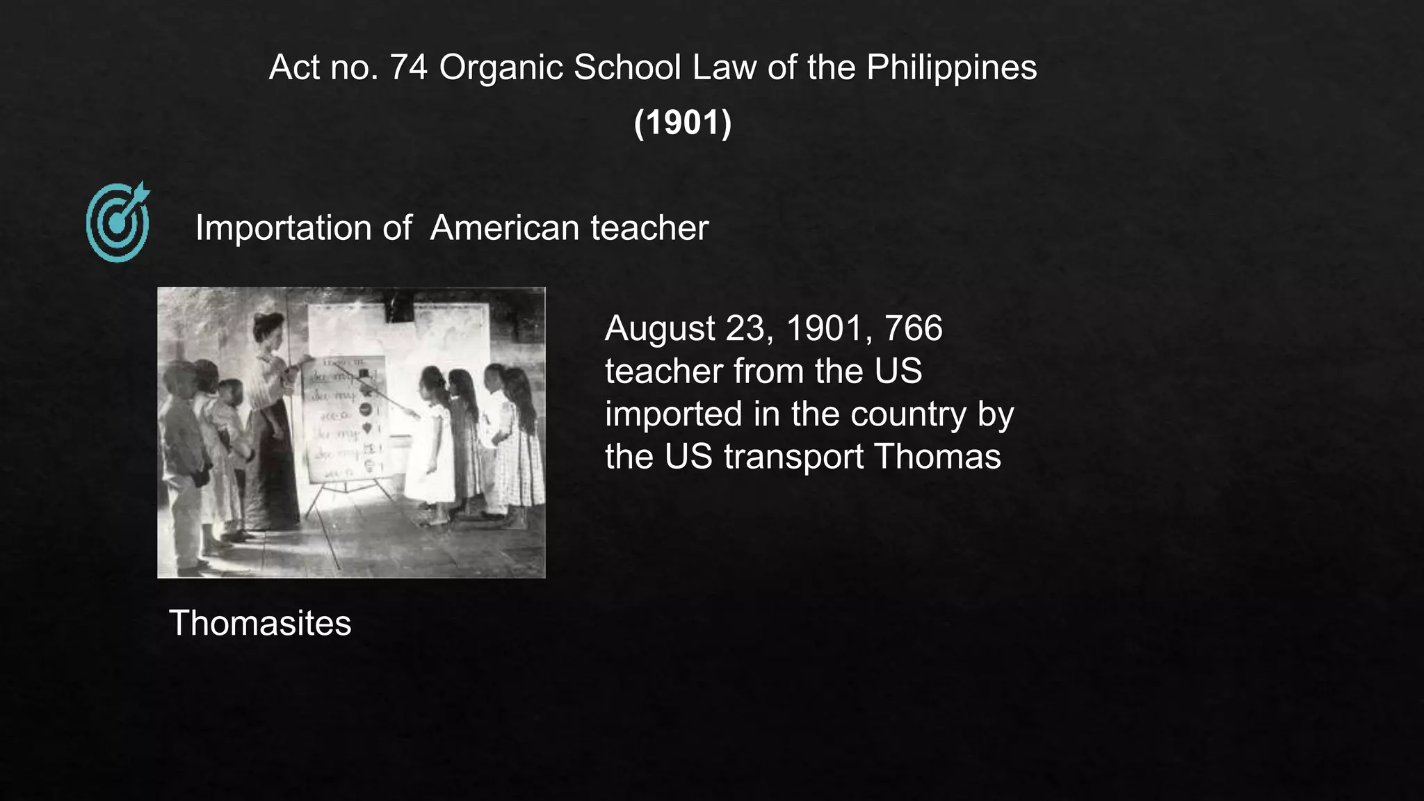 Philippine educational system american regime | PPTX