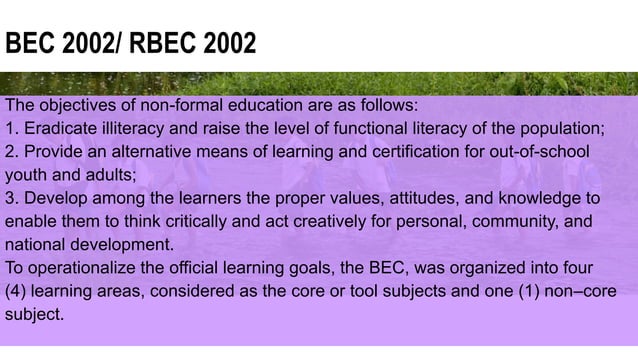 Revisions of the Basic Education Curriculum | PPTX