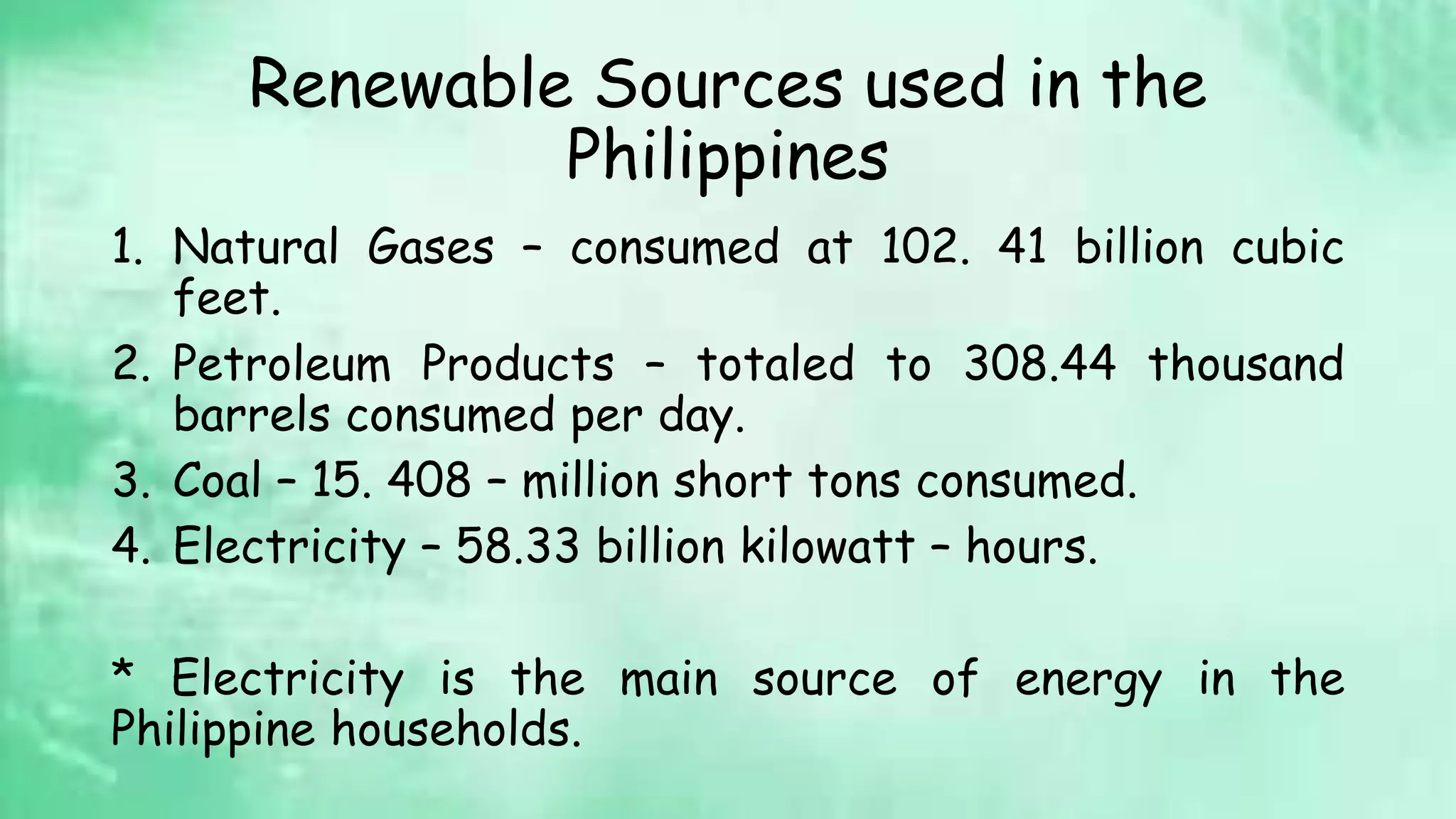 Philippine energy consumption | PPTX