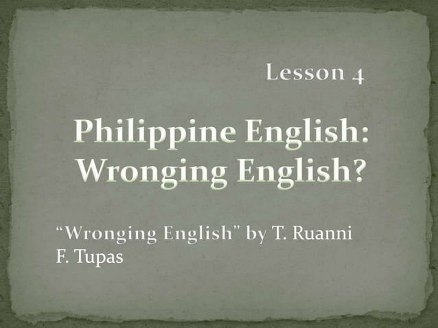 Philippine English | PPT