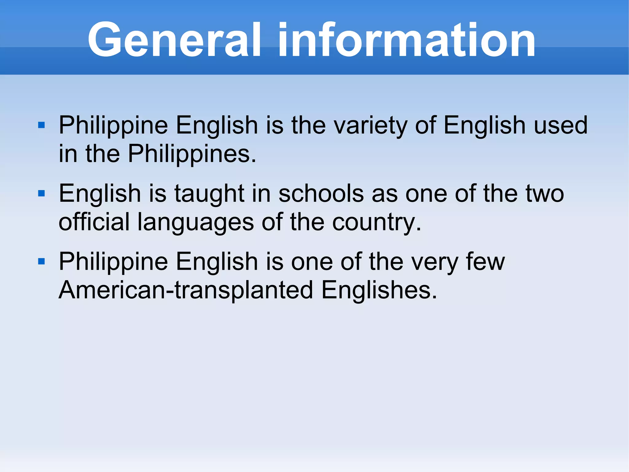 Philippine English | ODP