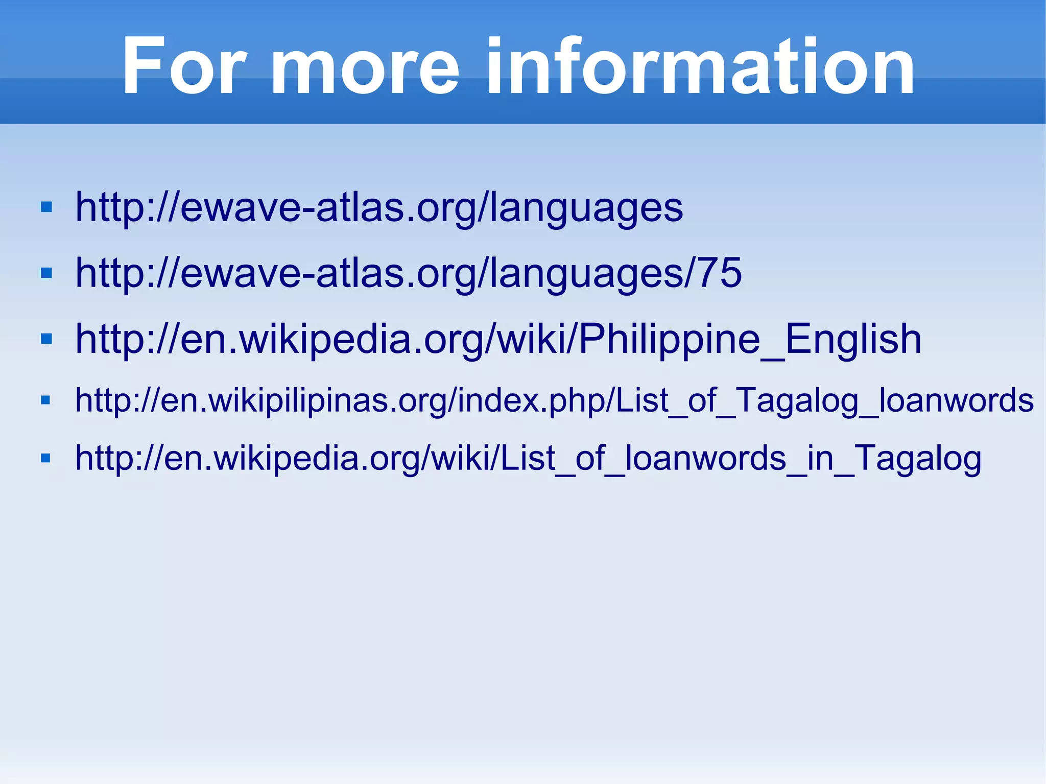 Philippine English | ODP