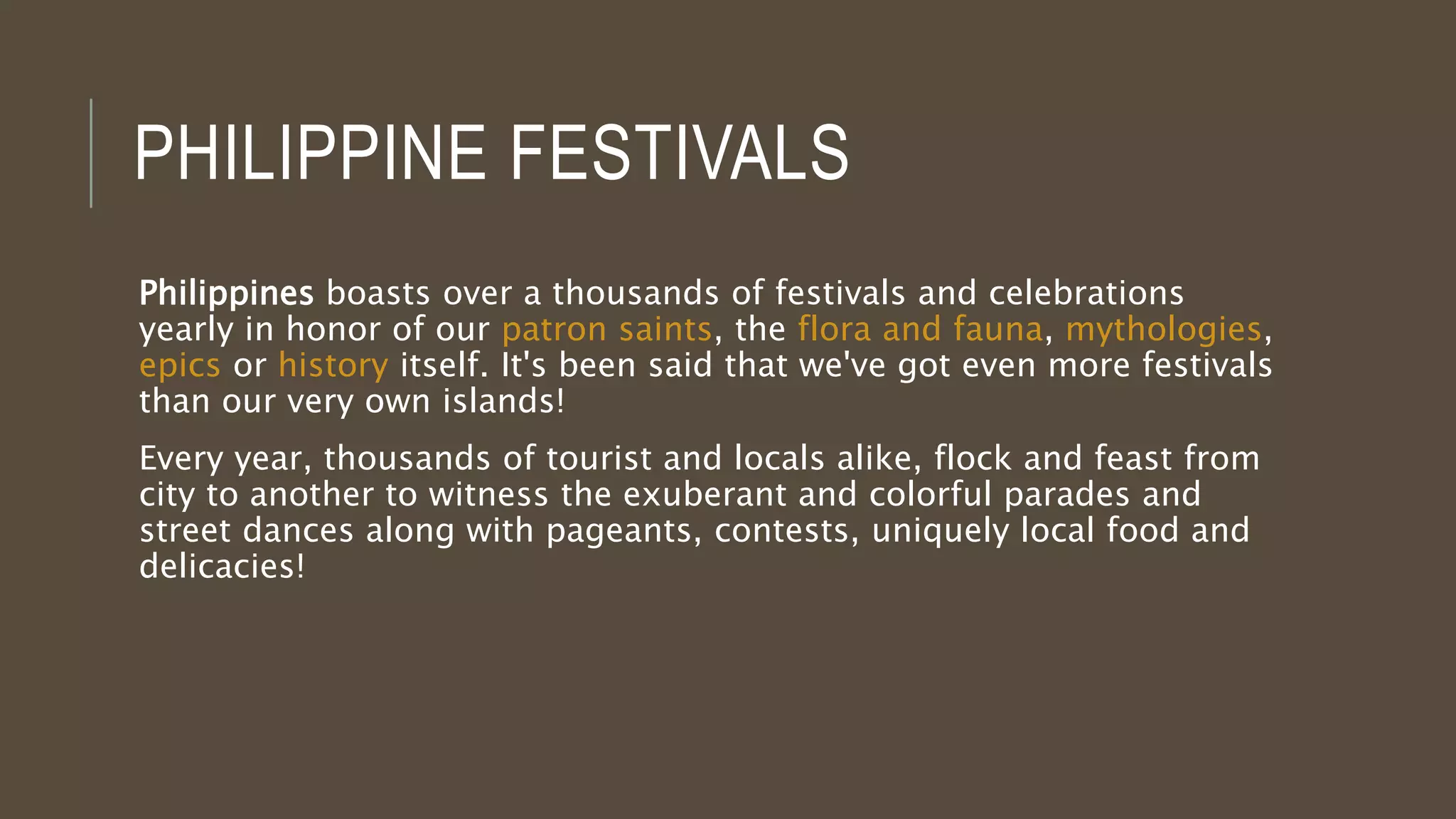Philippine festivals (January to April) | PPTX