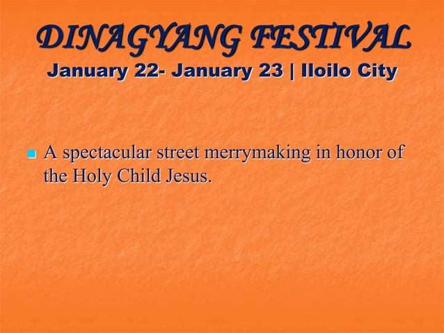 PHILIPPINE FIESTAS.ppt | National & Civic Holidays | Holidays