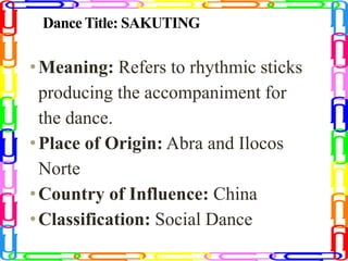 Philippine Folk Dances with Asian Influence | PPTX