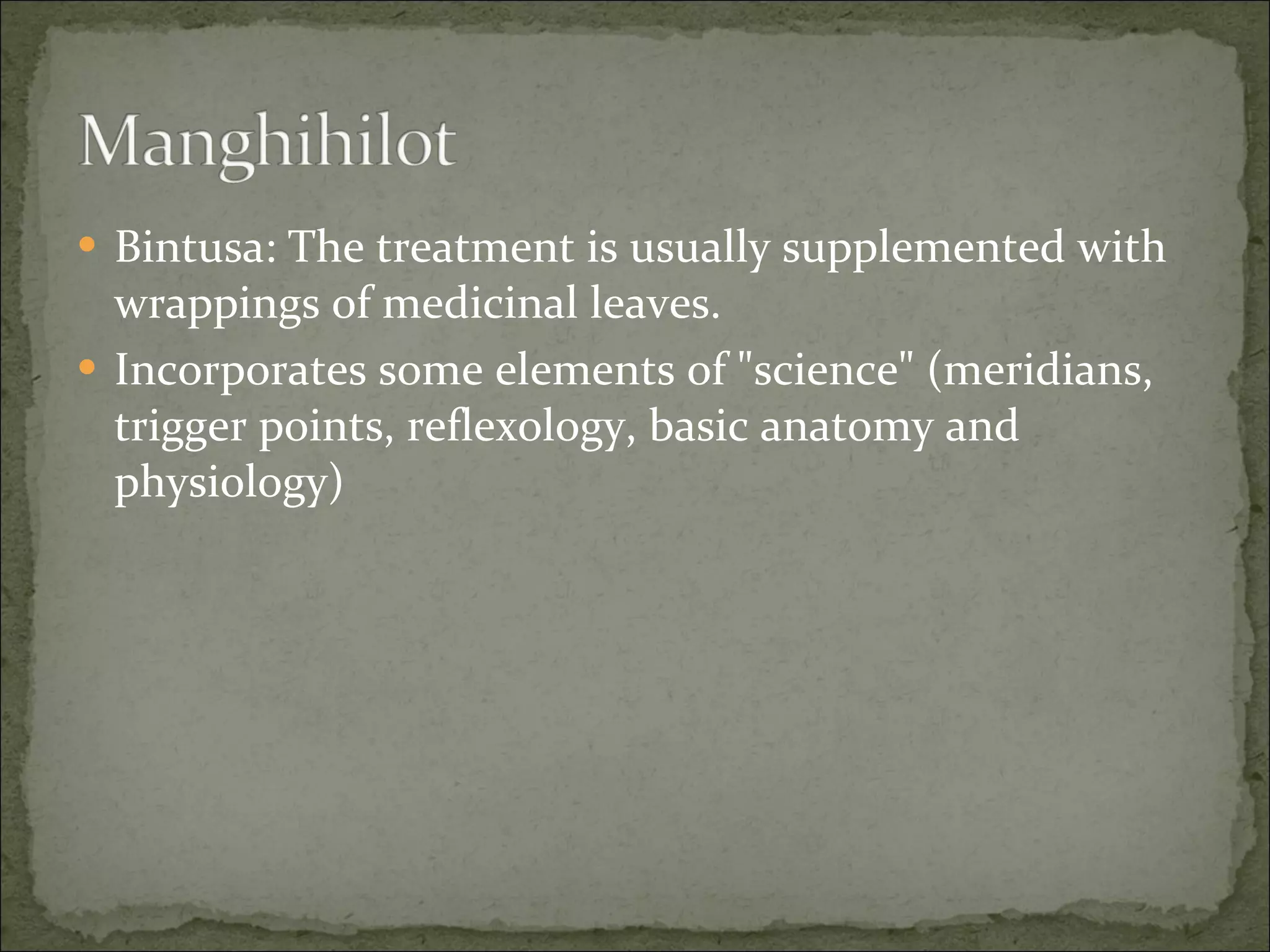 Philippine folk medicine | PPT