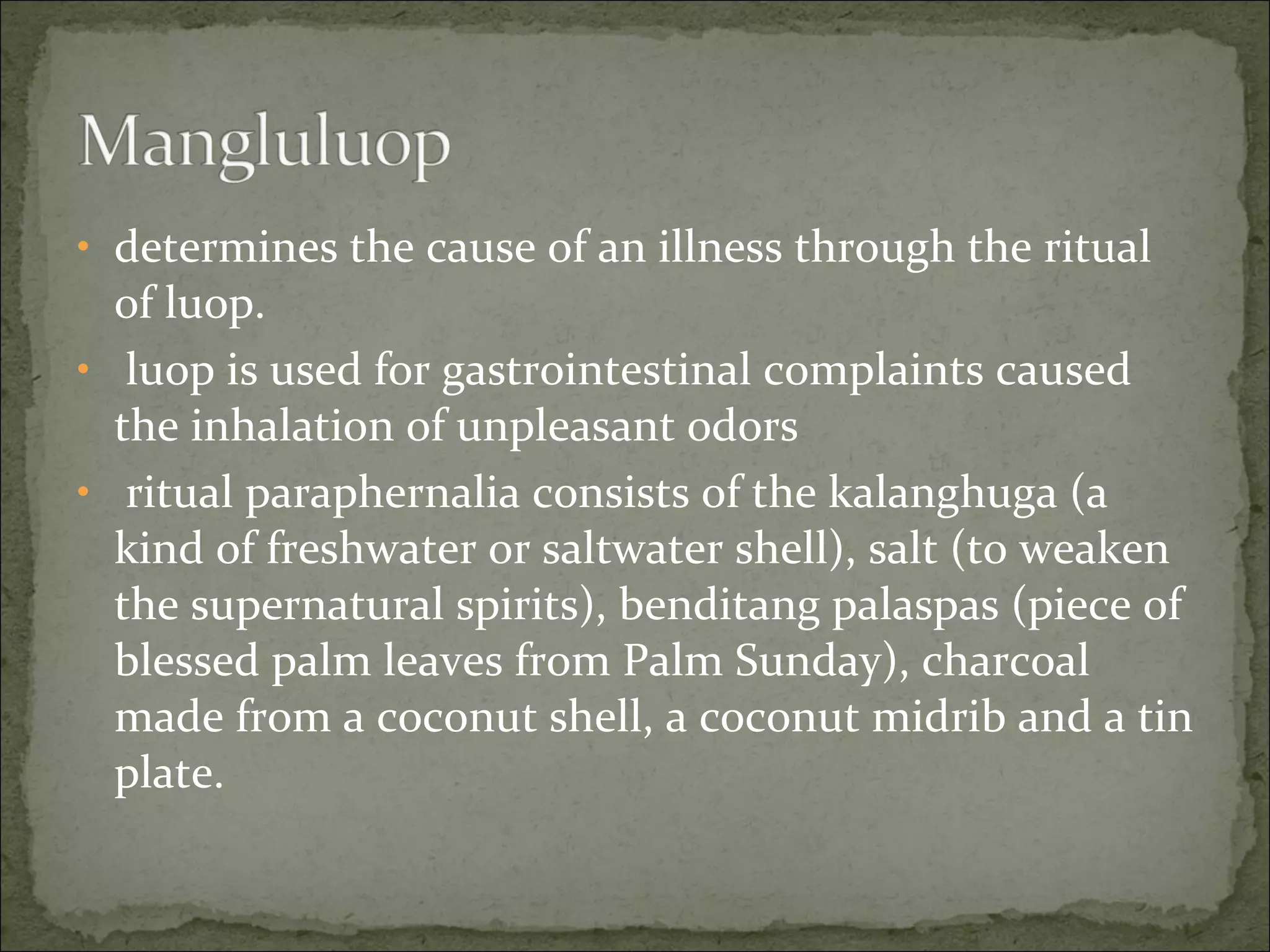 Philippine folk medicine | PPT
