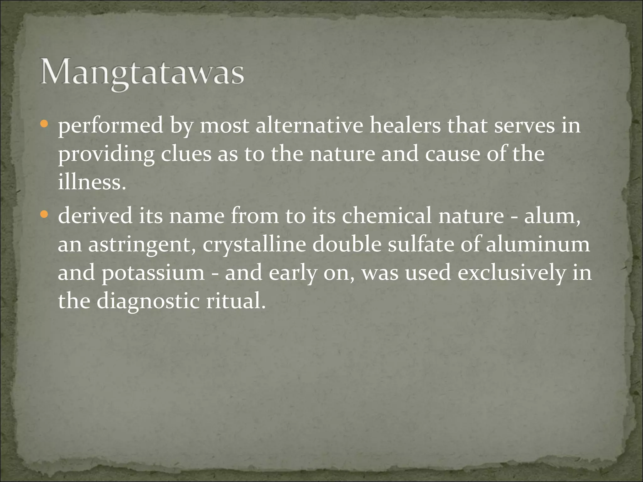 Philippine folk medicine | PPT