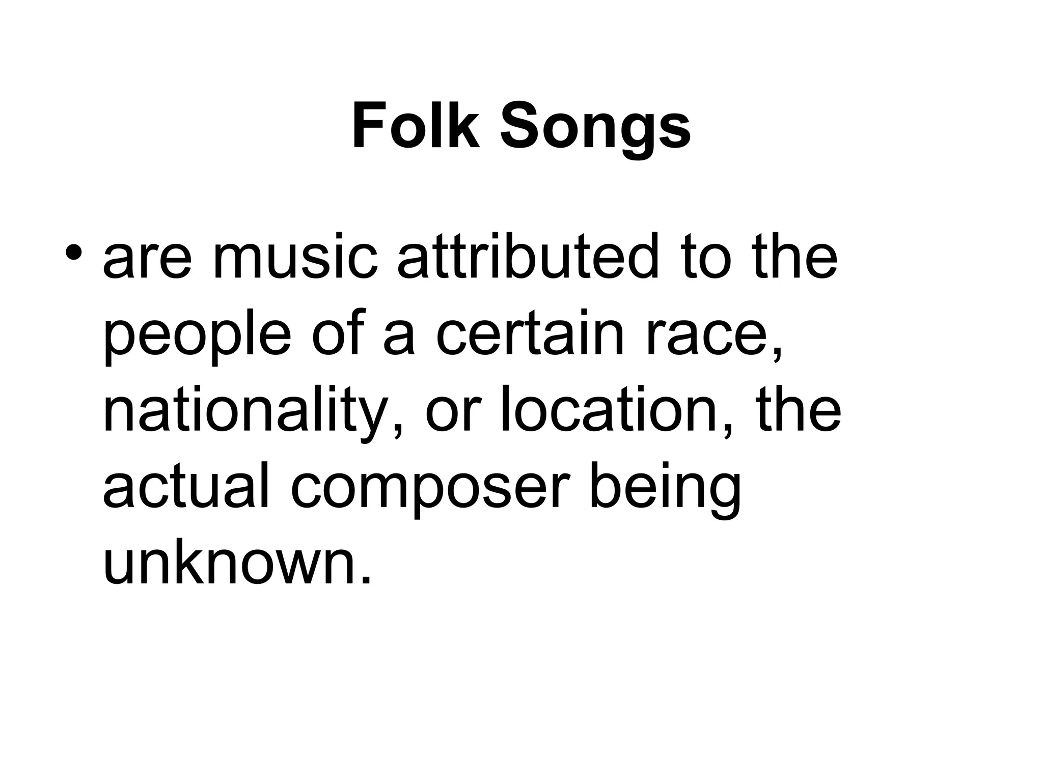 Philippine folk songs | PPT