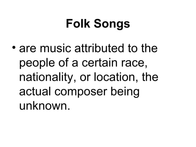 Philippine folk songs | PPT